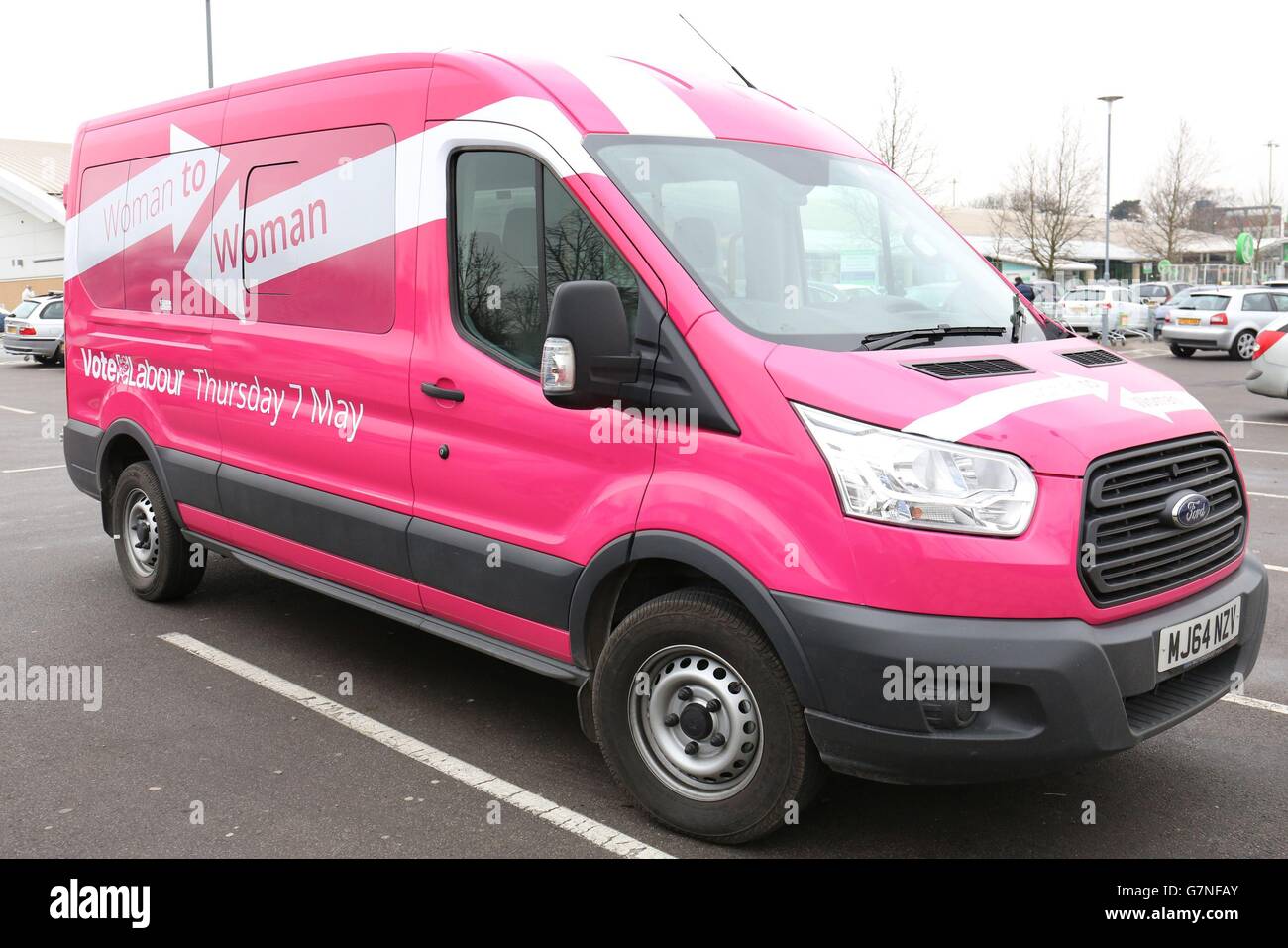The launch of Labour's Woman to Woman election campaign bus at ASDA ...