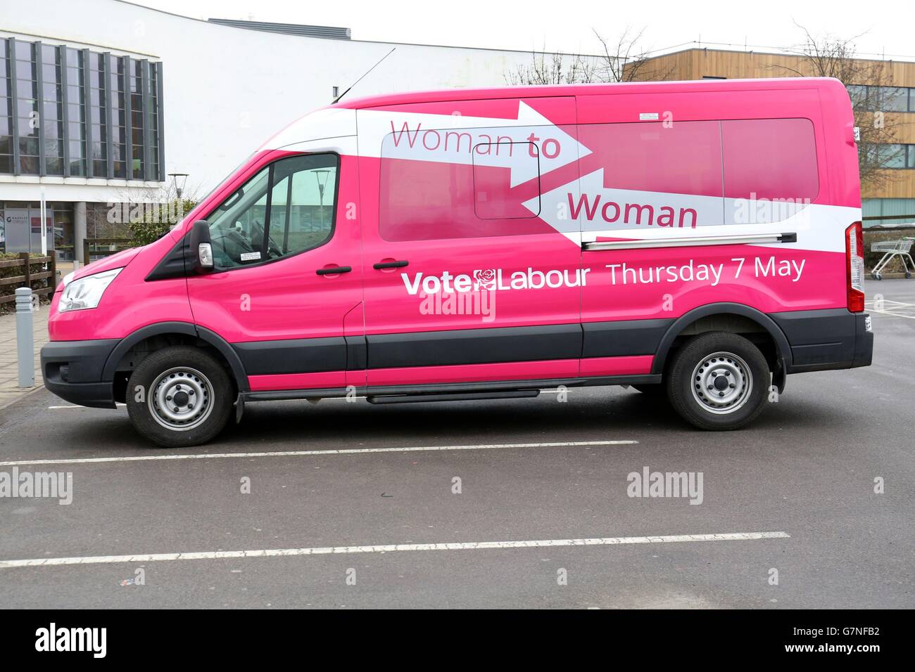 Labour's Woman to Woman election campaign bus Stock Photo - Alamy