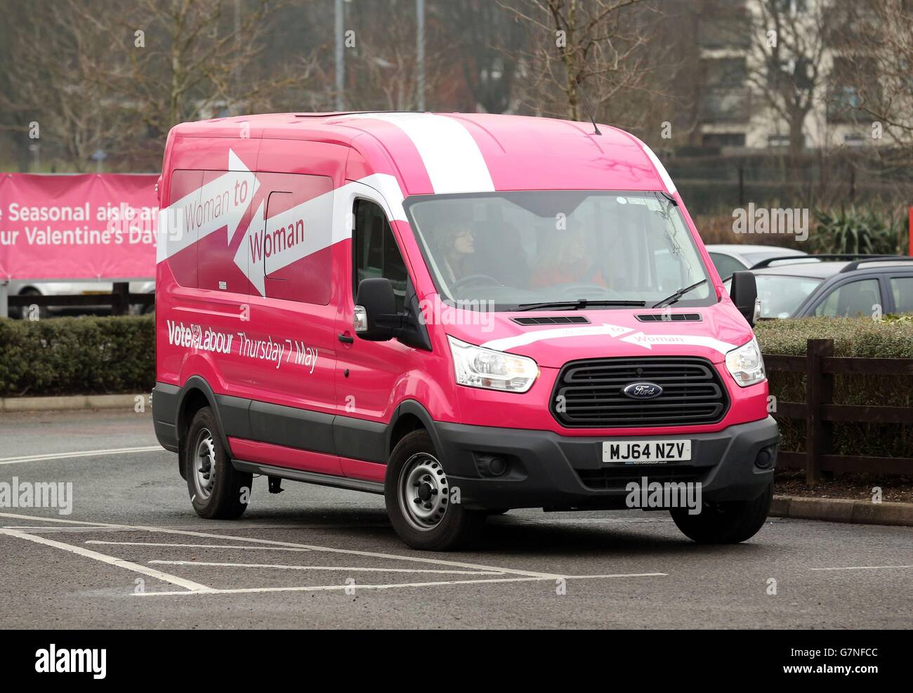Labour's Woman to Woman election campaign bus Stock Photo - Alamy