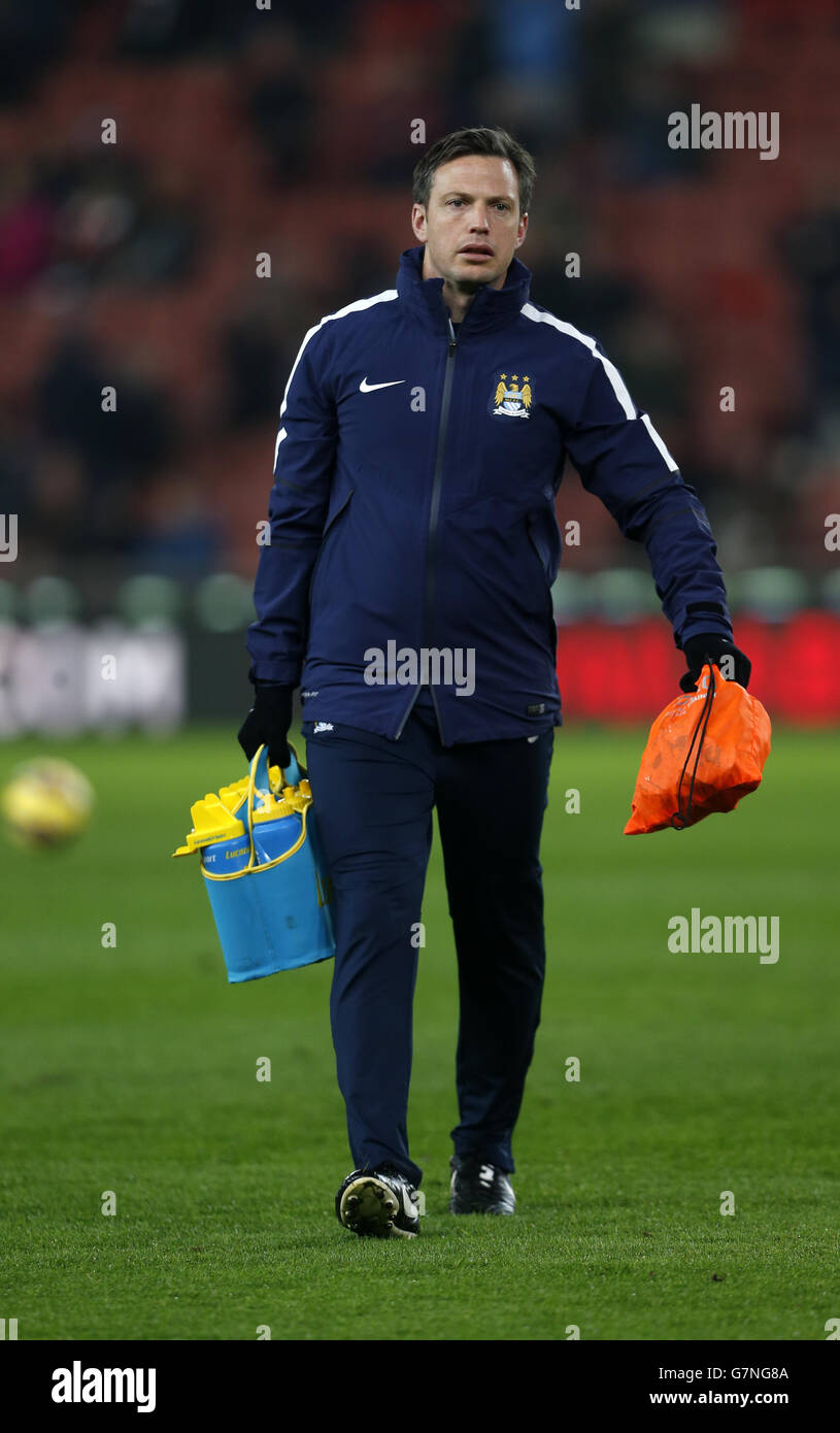 Manchester city head of sports science sam erith hi-res stock ...