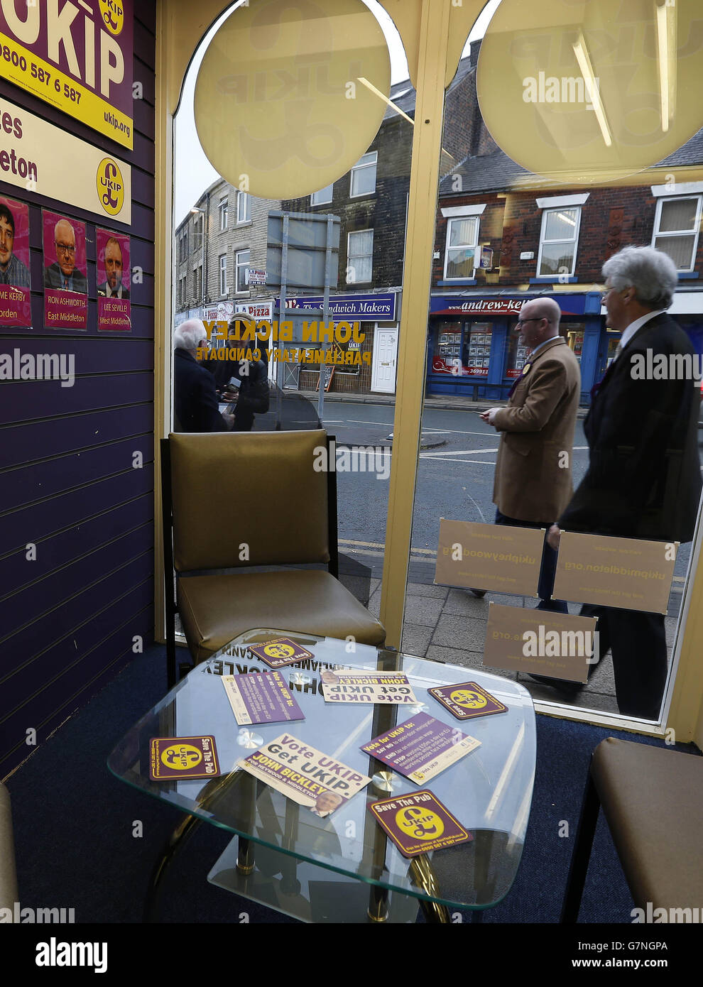 Ukip Heywood and Middleton campaign headquarters Stock Photo - Alamy