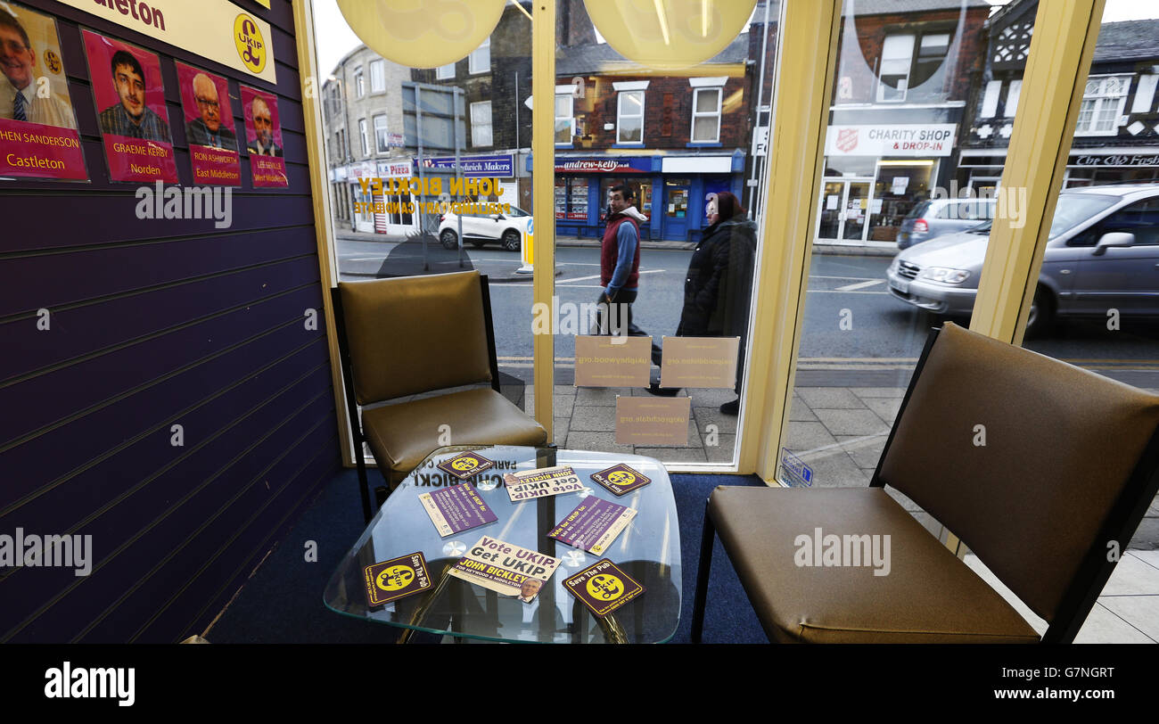 Ukip Heywood and Middleton campaign headquarters Stock Photo - Alamy