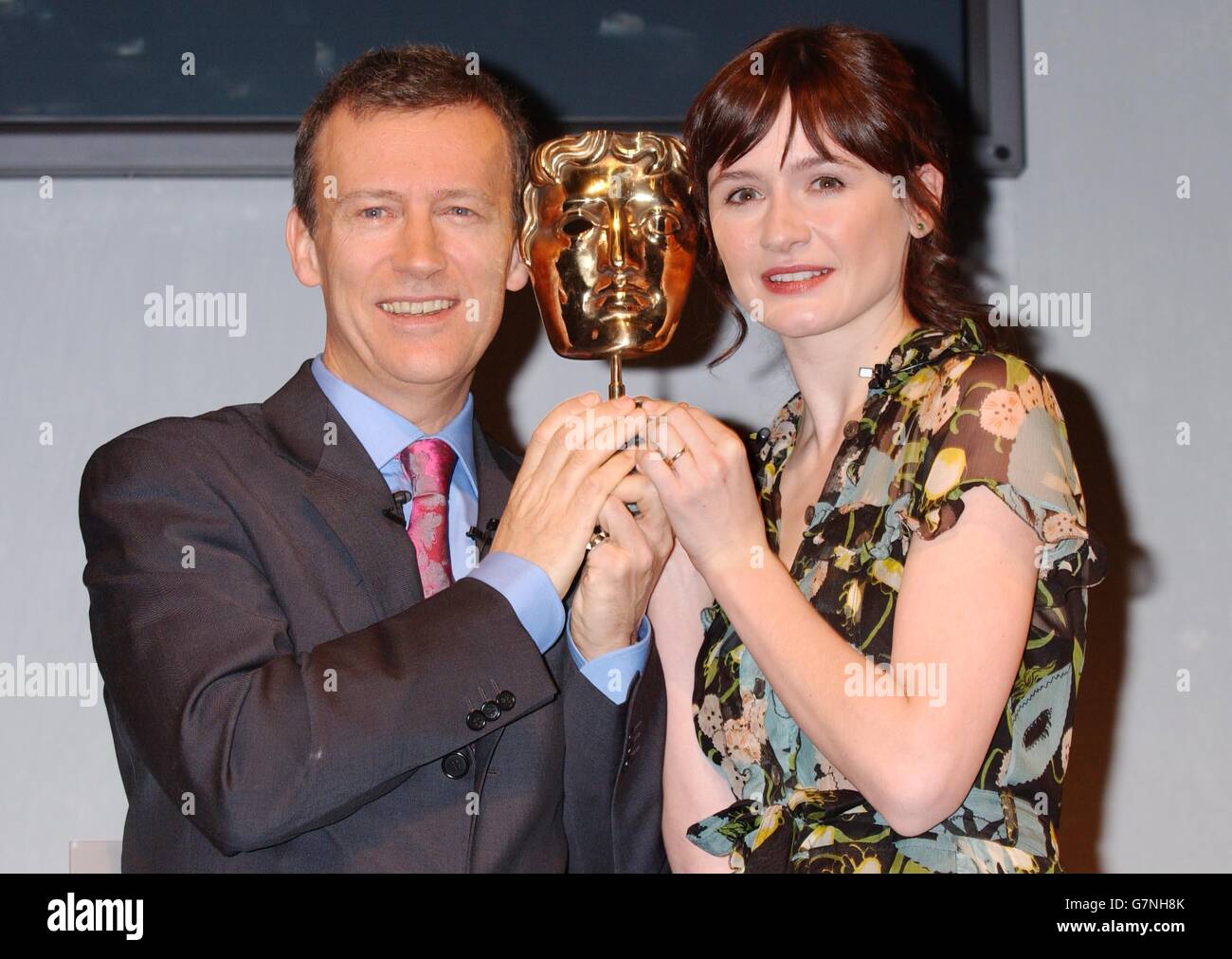 The british academys chairman duncan kenworthy with actress emily ...