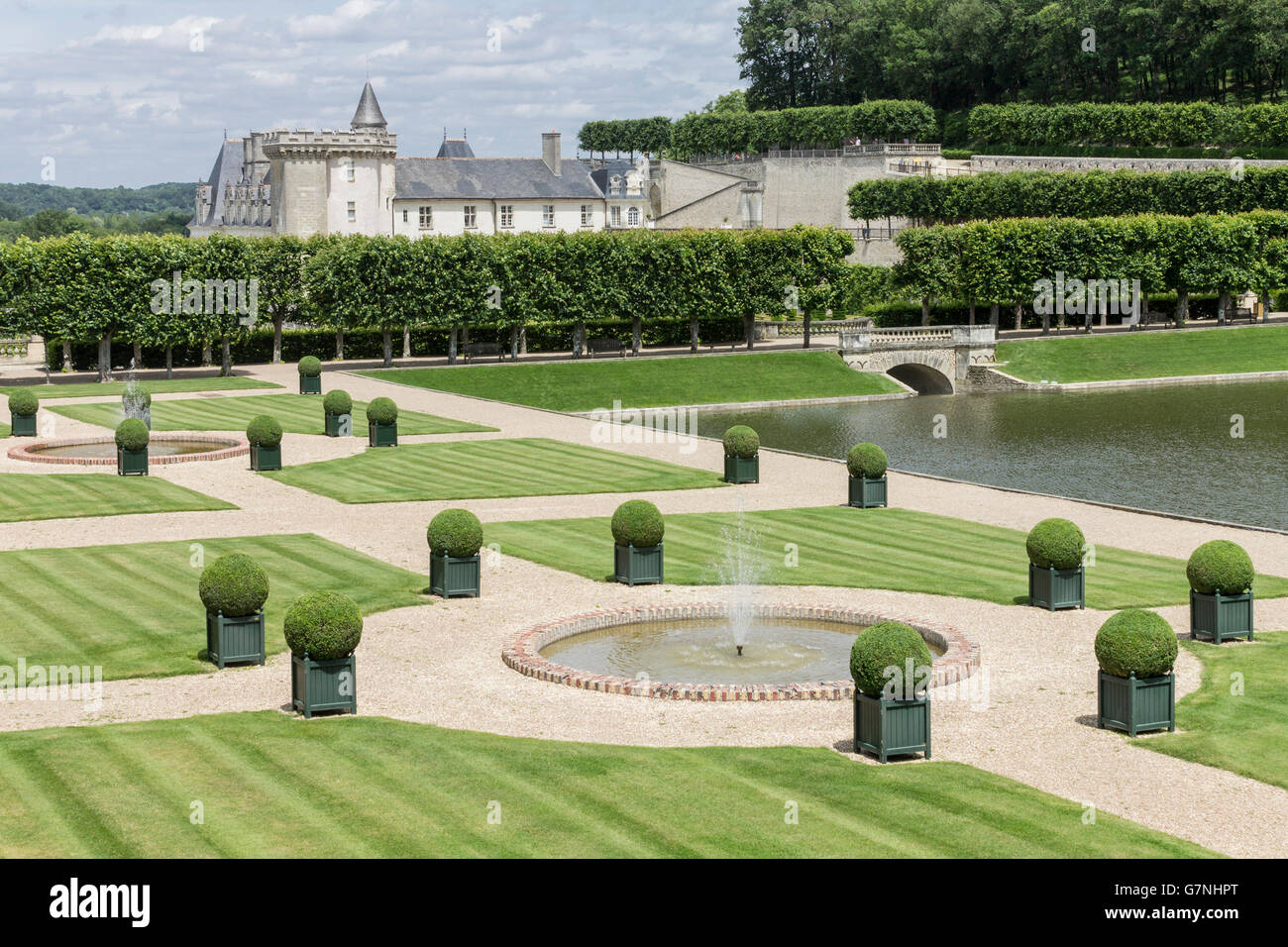 Chateau Villandry Gardens Loire Valley France Stock Photo - Alamy