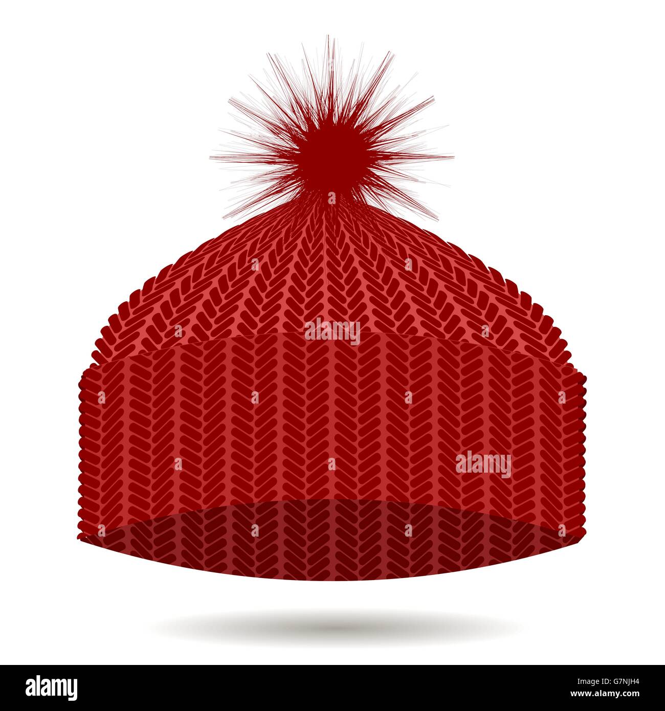 Red woolen cap Stock Vector Images - Alamy