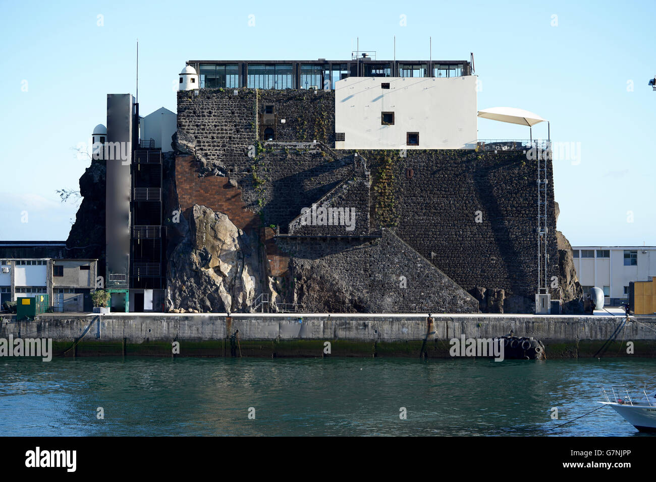 unique stone house in the harbour of Funchal, Madeira Stock Photo - Alamy