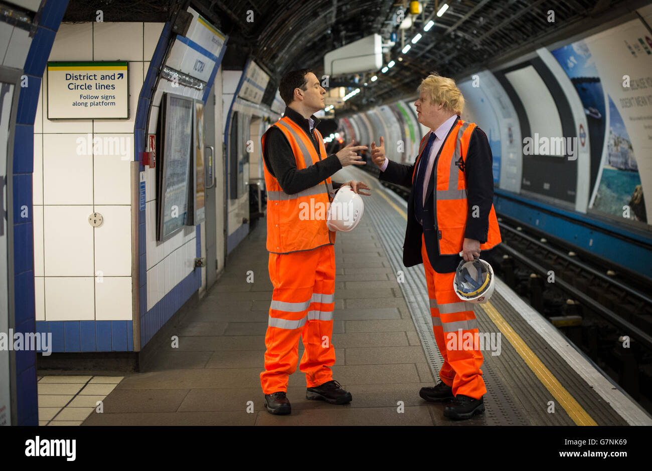 Chancellor of the Exchequer George Osborne and Mayor of London Boris ...