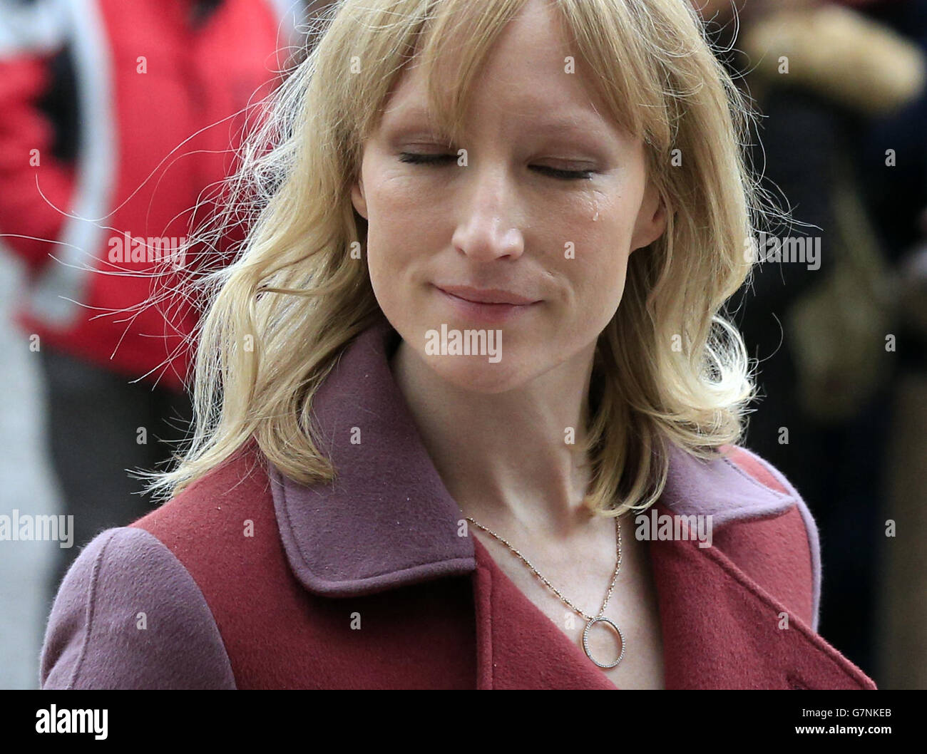 Jade Parfitt arrives at the memorial service for Professor Louise ...