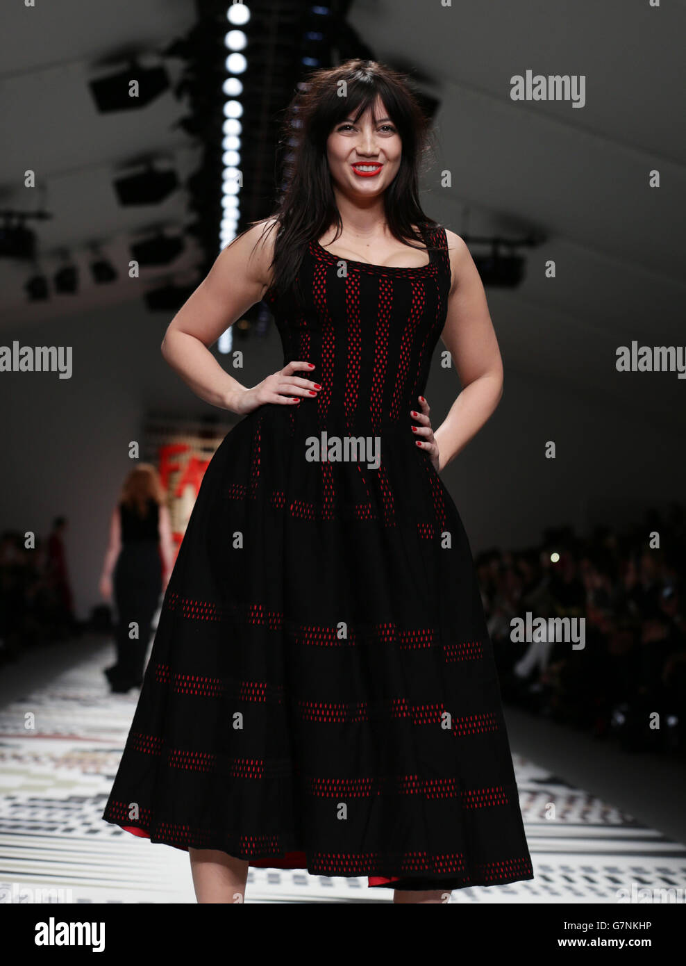 Daisy Lowe on the catwalk during the Fashion for Relief a charity ...