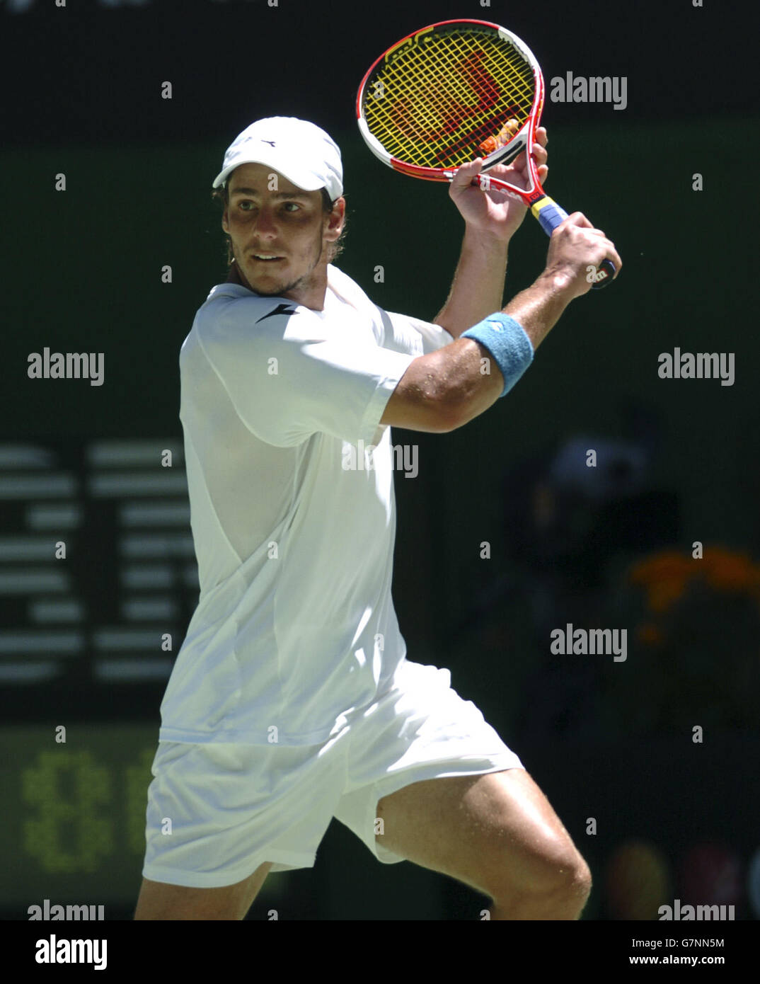 Tennis - Australian Open - Men's Third Round. Gaston Gaudio in action ...