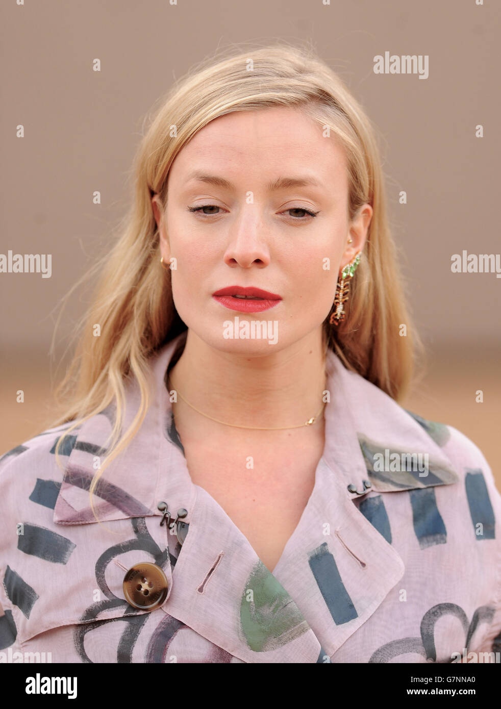 Kate Foley arriving for the Burberry Prorsum womenswear catwalk show at ...