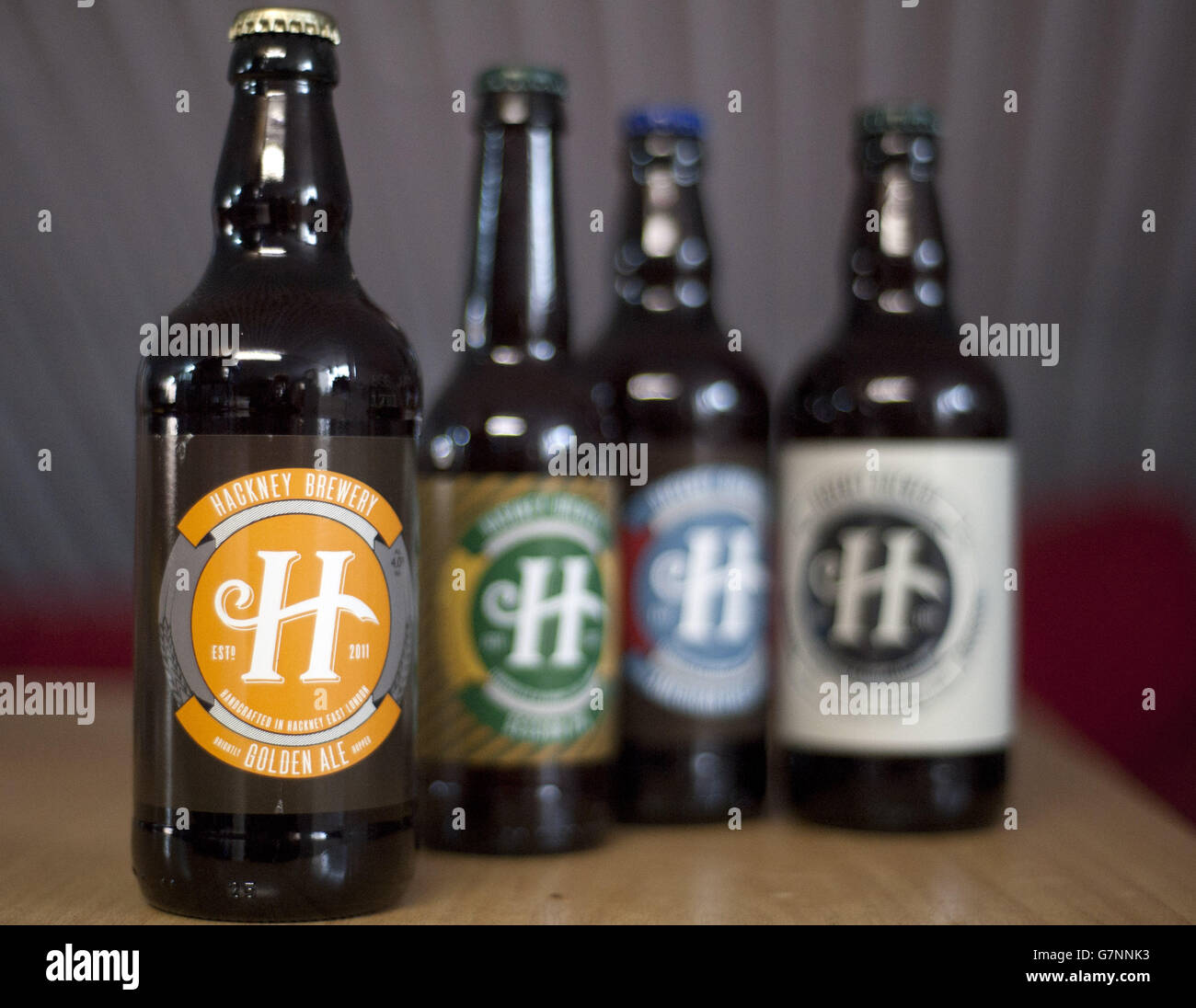 Beer bottles produced in the Hackney Brewery in east London, as new ...