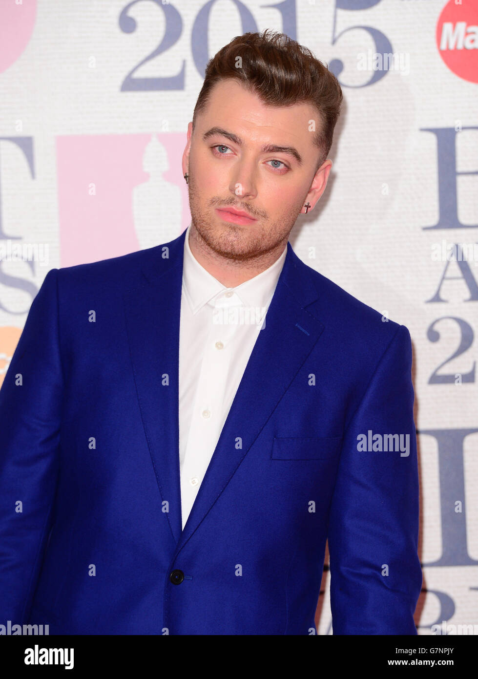 Sam Smith arriving for the 2015 Brit Awards at the O2 Arena, London ... Sam Smith arriving for the 2015 Brit Awards at the O2 Arena, London ...