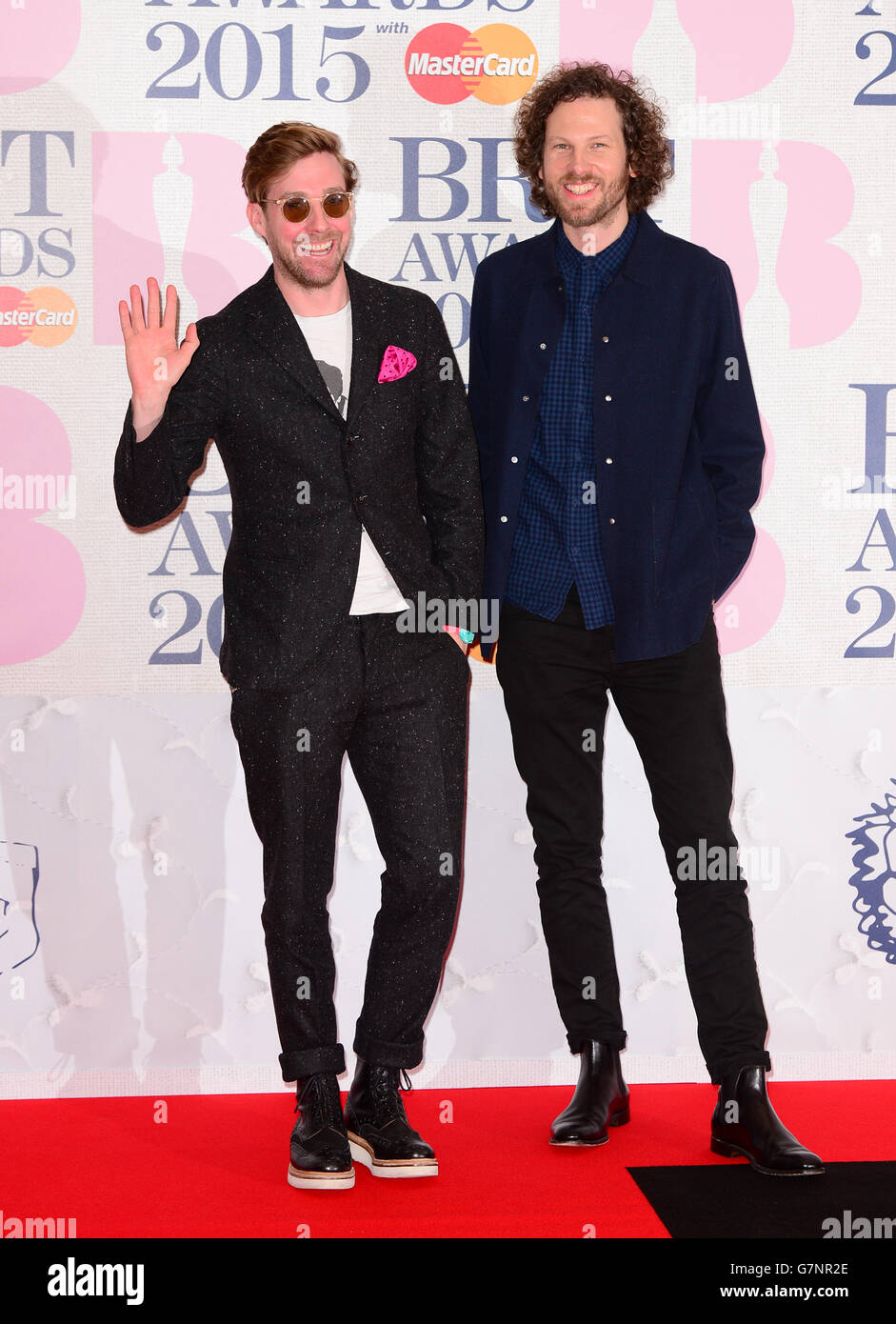 Ricky Wilson and Simon Rix arriving for the 2015 Brit Awards at the O2 ...
