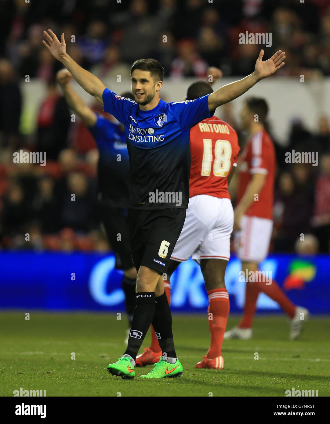 Bournemouth's Andrew Surman celebrates scoring sides first goal of the ...