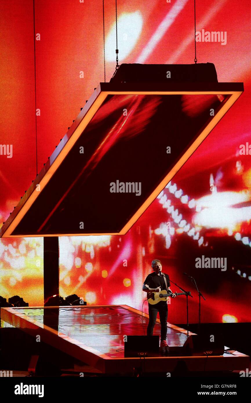 Brit Awards 2015 - Show - London Stock Photo - Alamy