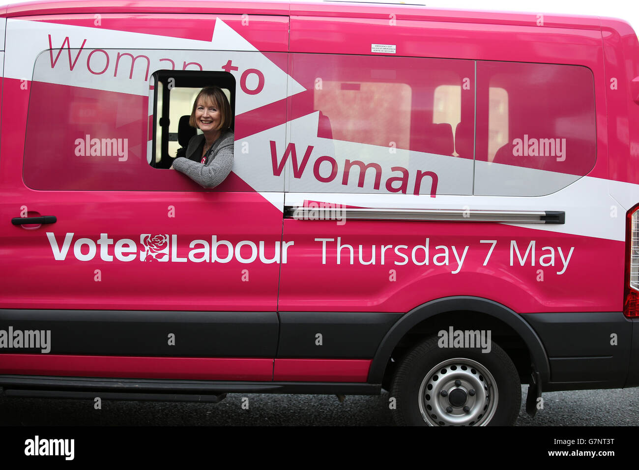 Labour's Woman to Woman election campaign bus Stock Photo - Alamy