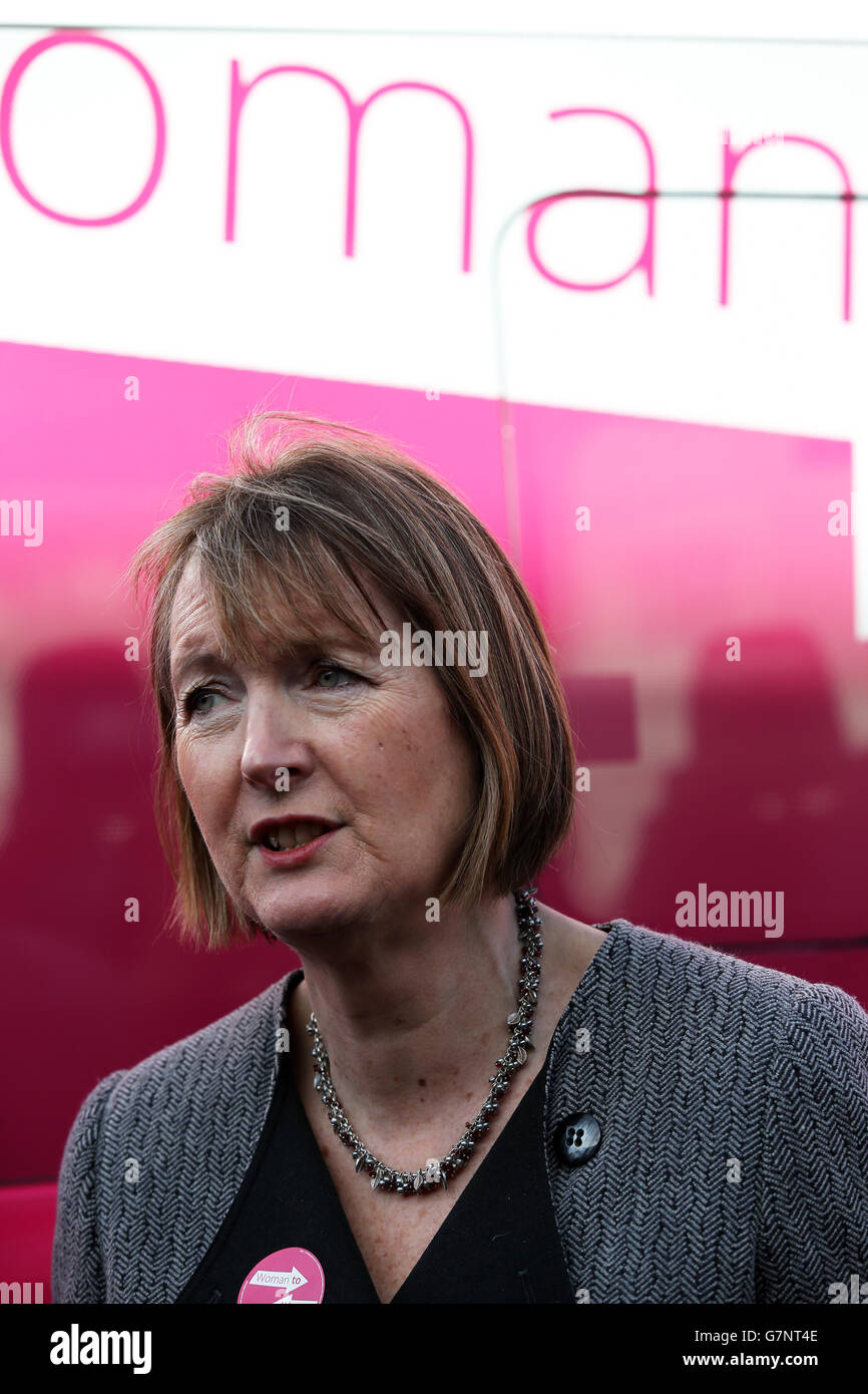Labour's Woman to Woman election campaign bus Stock Photo - Alamy