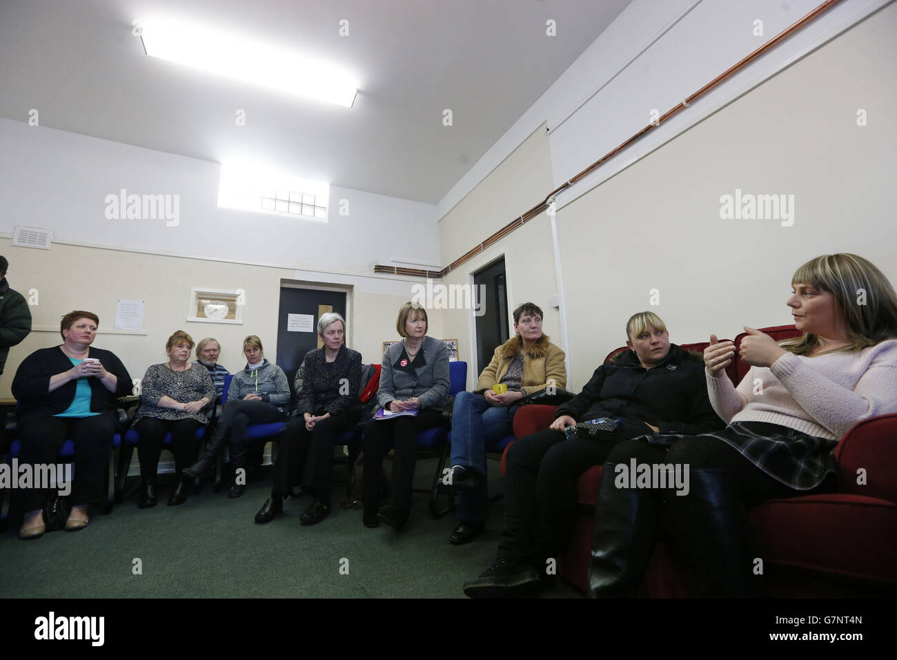 Labour's Woman to Woman election campaign bus Stock Photo - Alamy
