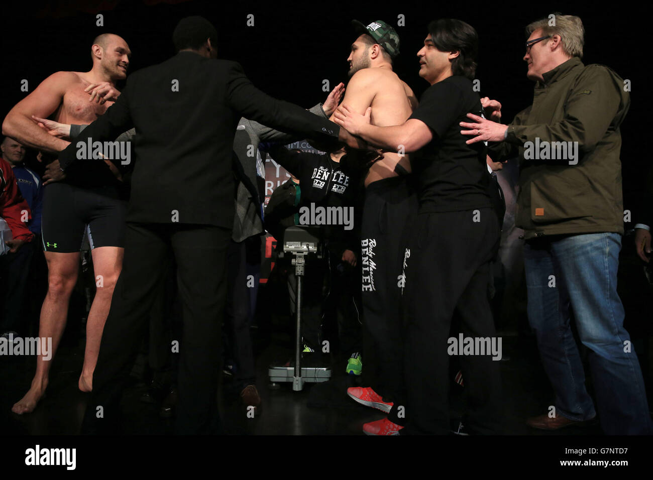 Boxing - Tyson Fury and Christian Hammer Weigh In - The O2 Stock Photo ...