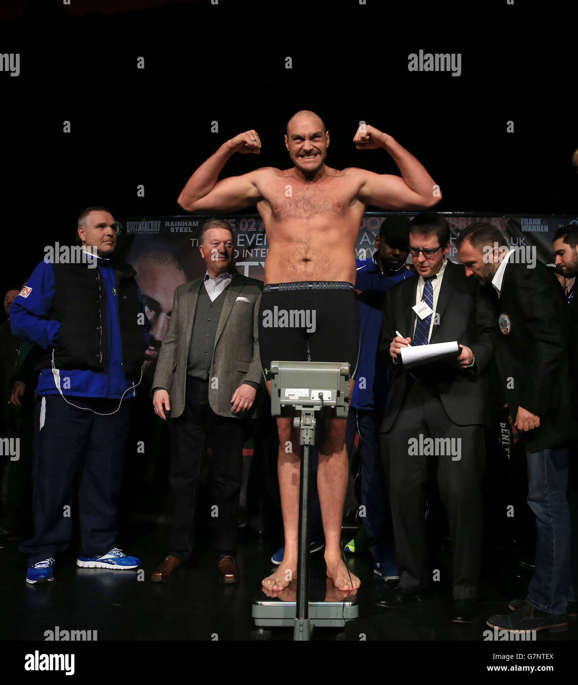 Boxing - Tyson Fury and Christian Hammer Weigh In - The O2 Stock Photo ...