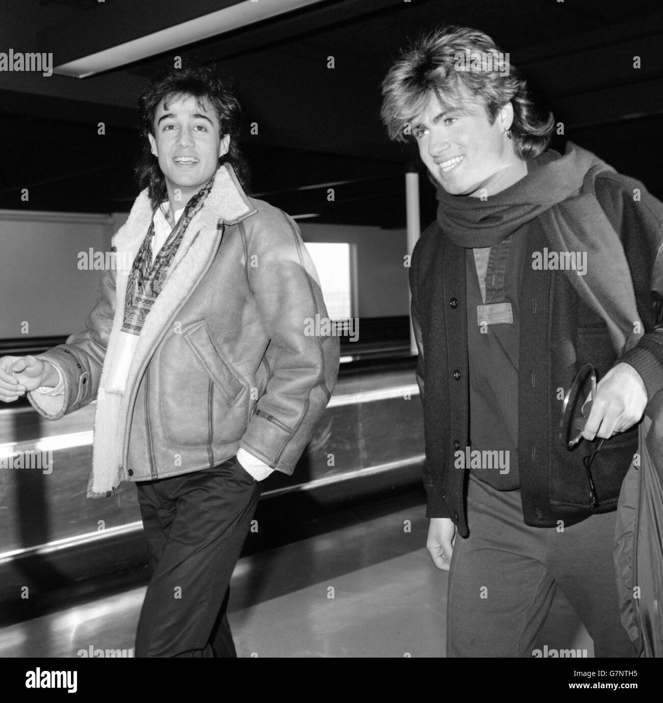 Music - Wham go to Japan - Heathrow Airport - London Stock Photo - Alamy