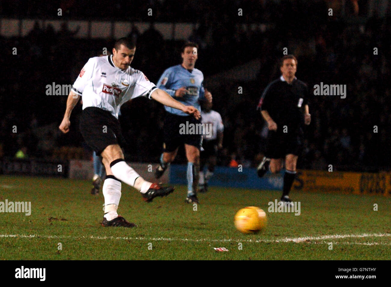 Derby County's Adam Bolder scores the second goal of the game Stock ...