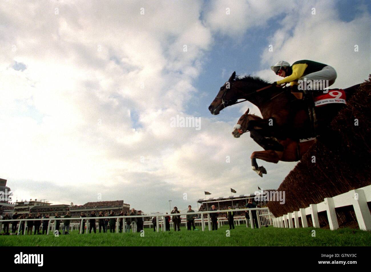 Last jump steeple chase cheltenham festival hi-res stock photography ...