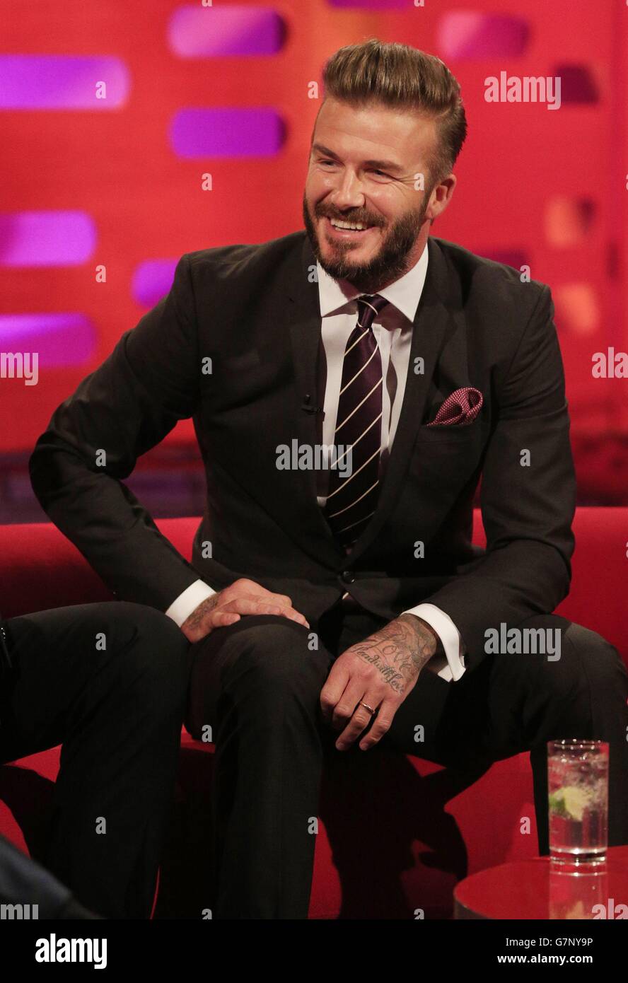 The Graham Norton Show - London. David Beckham during filming of the ...