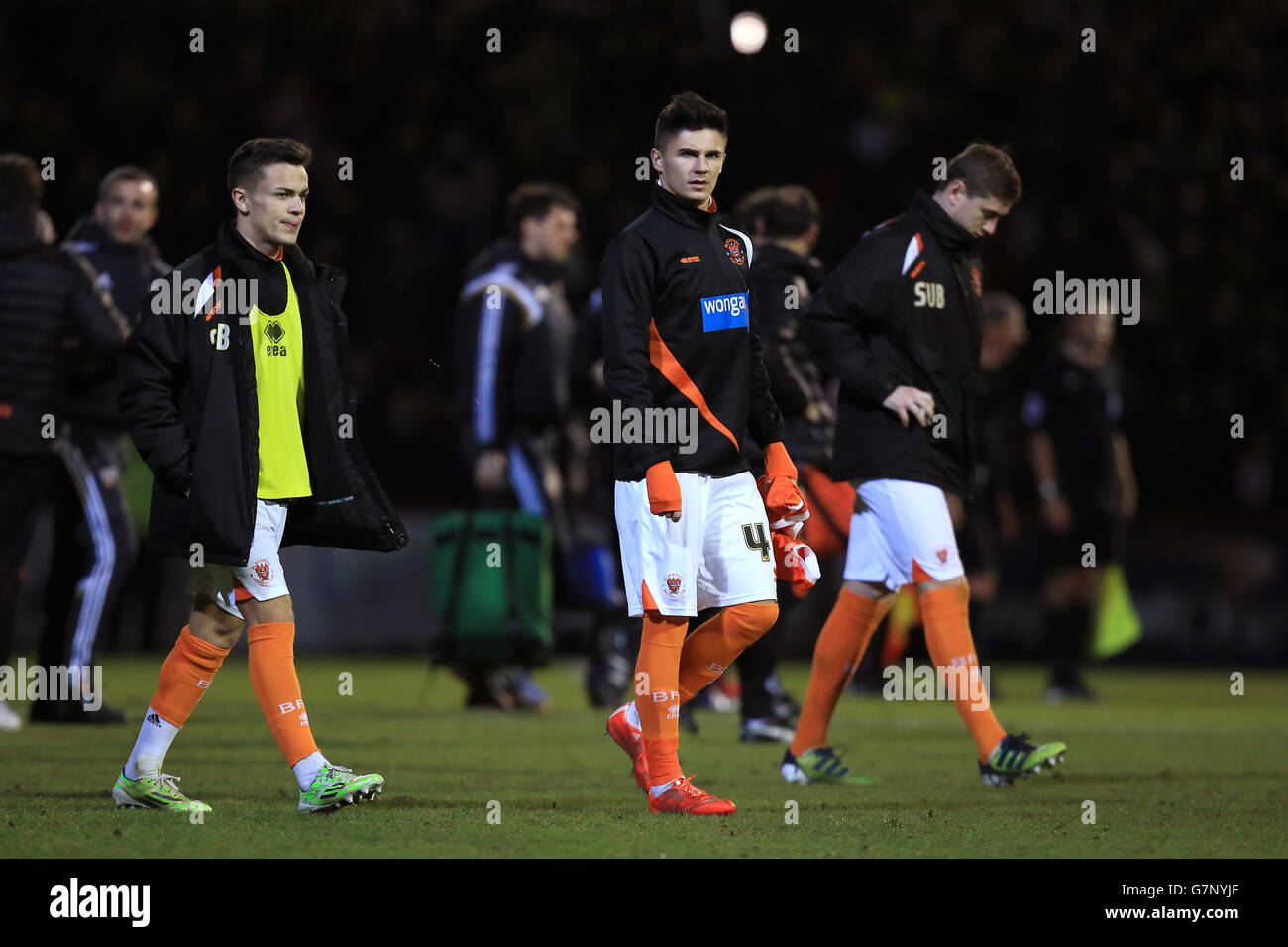 Blackpools dom telford left and henry cameron centre hi-res stock ...