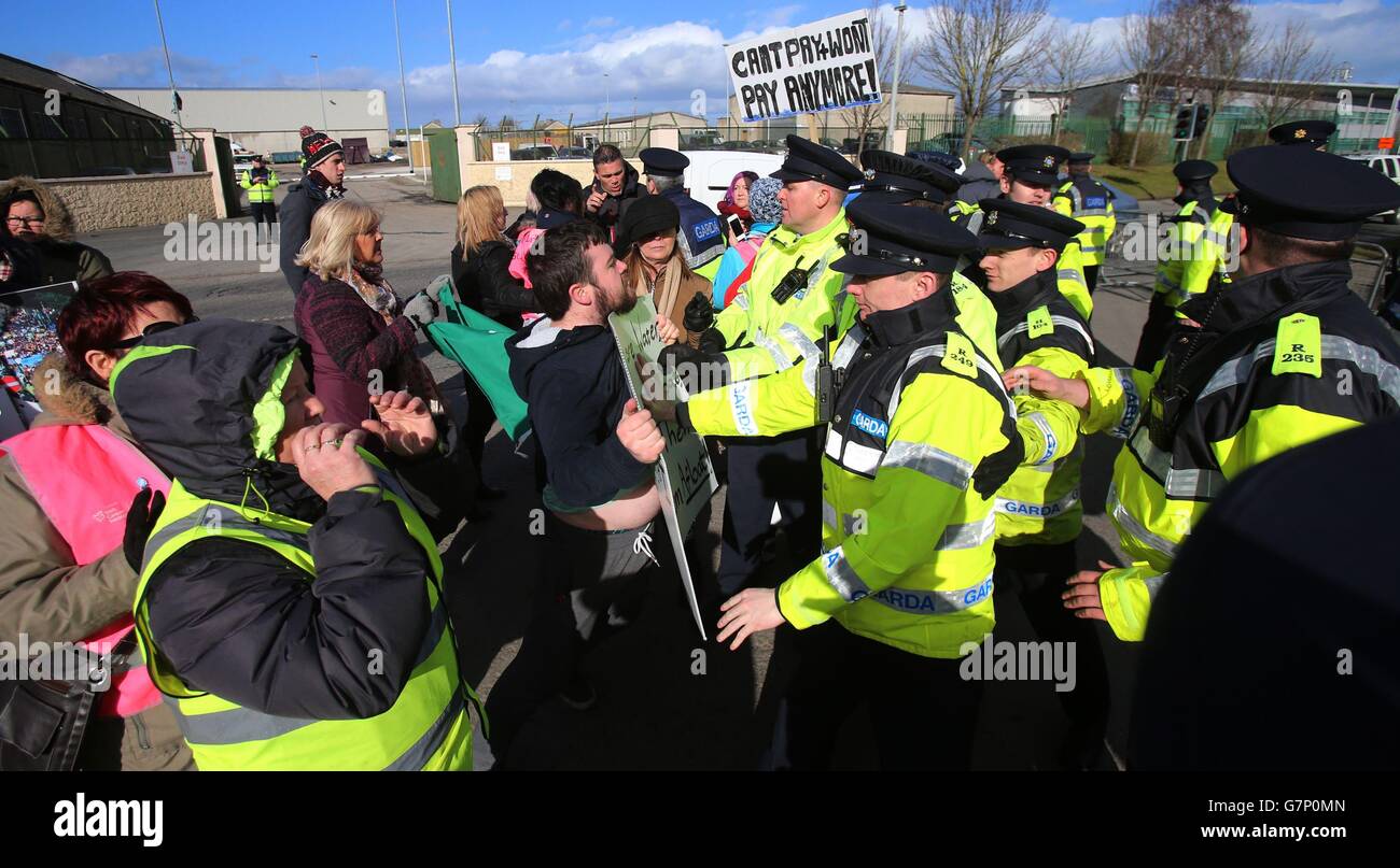 Anti-water charge protest Stock Photo - Alamy