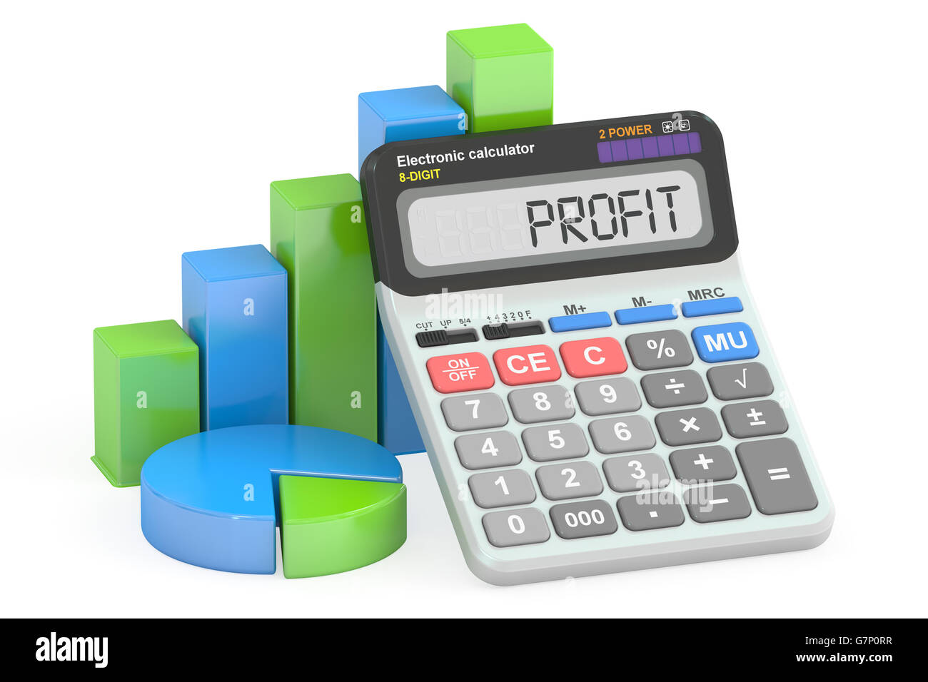 Profit concept, 3D rendering isolated on white background Stock Photo ...