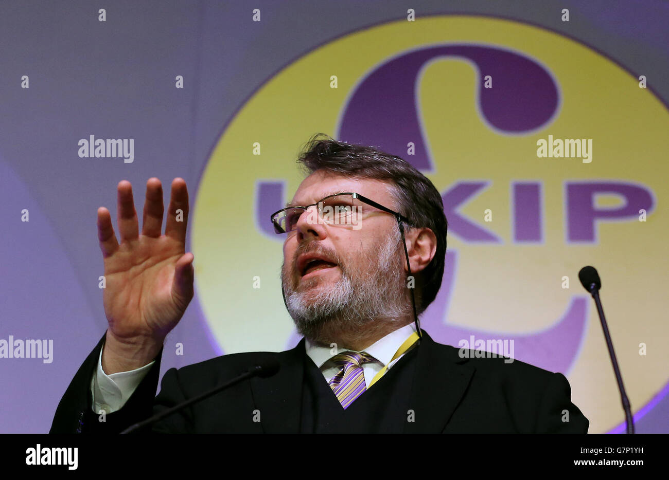 David Soutter, Ukip Head of Candidates delivers his speech during the ...