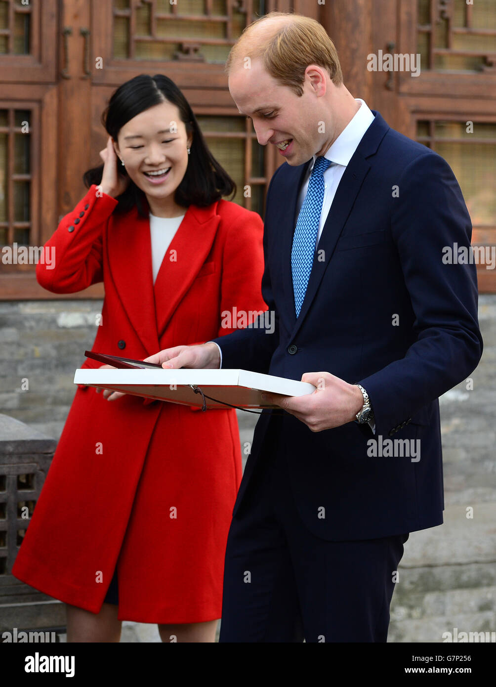 The Duke of Cambridge during a visit to the Shijia Hutong Museum in ...