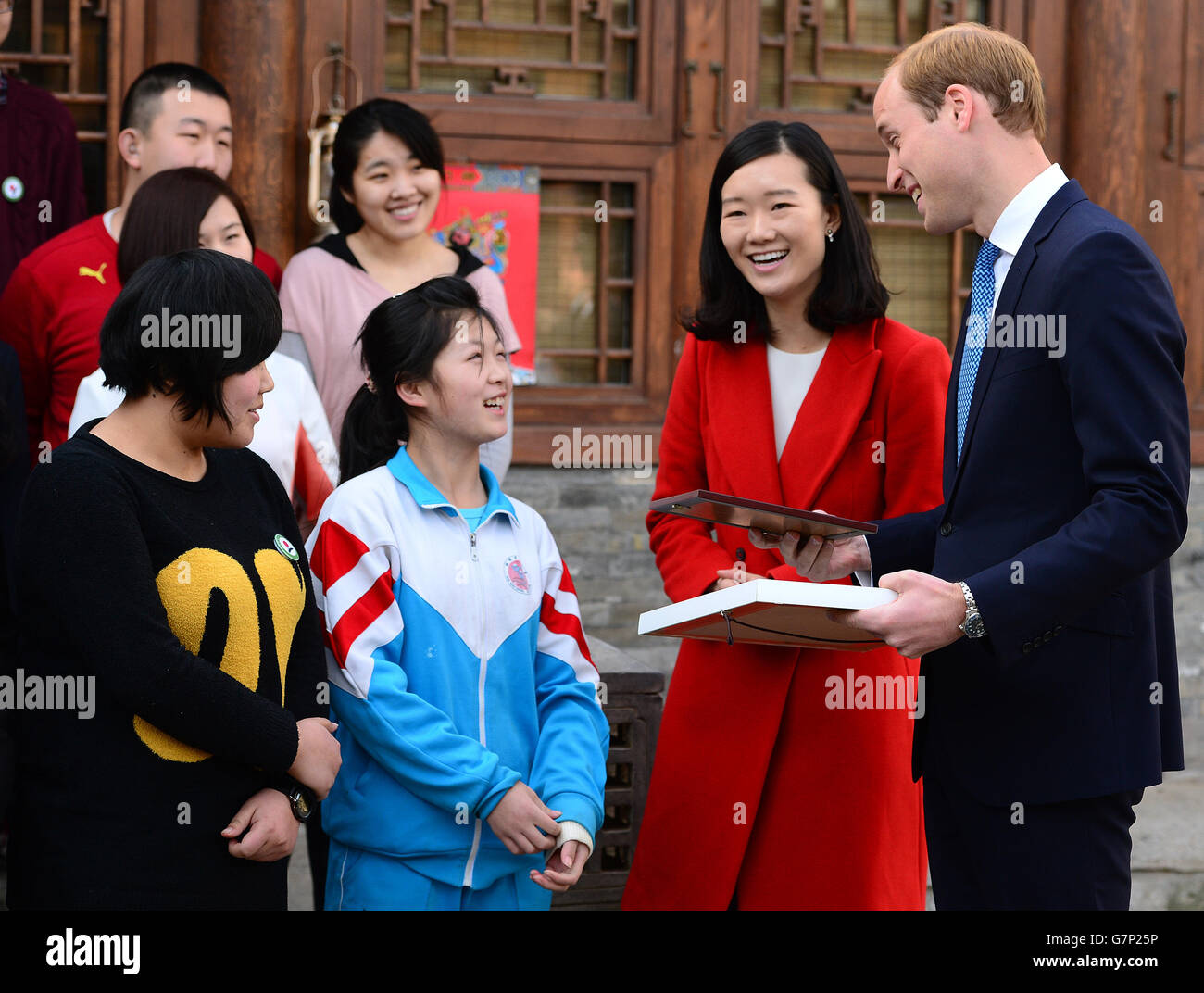 The Duke of Cambridge during a visit to the Shijia Hutong Museum in ...