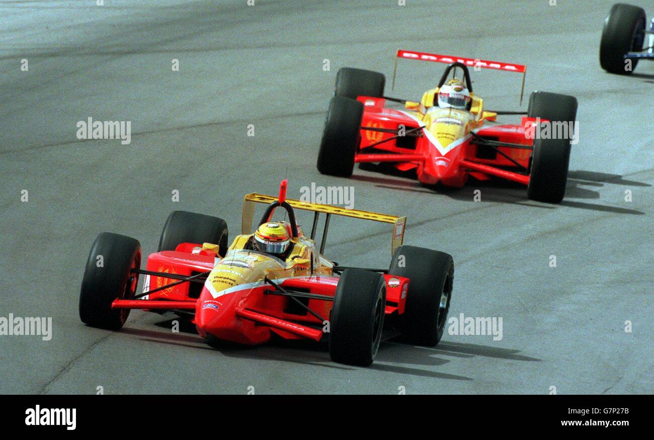 Scott Pruett with teammate Raul Boesel, Brahma sports team Stock Photo ...
