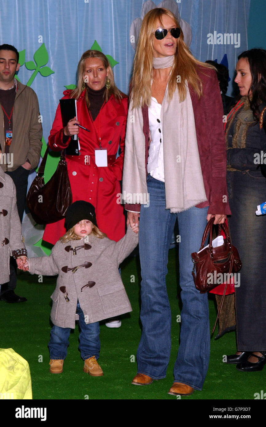 Model and actress elle macpherson and her son aurelius cy hi-res stock ...
