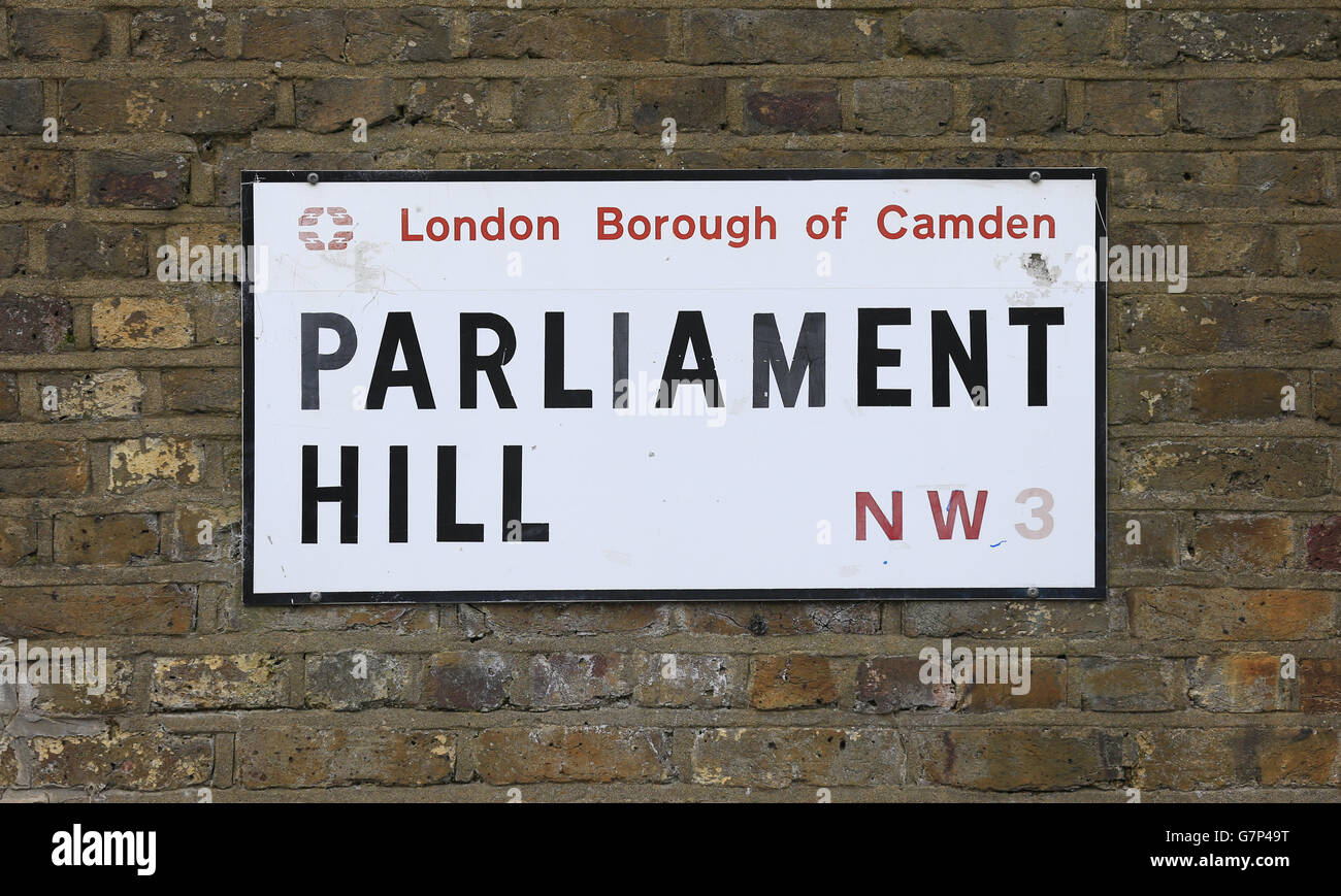 Hampstead heath street sign hi-res stock photography and images - Alamy