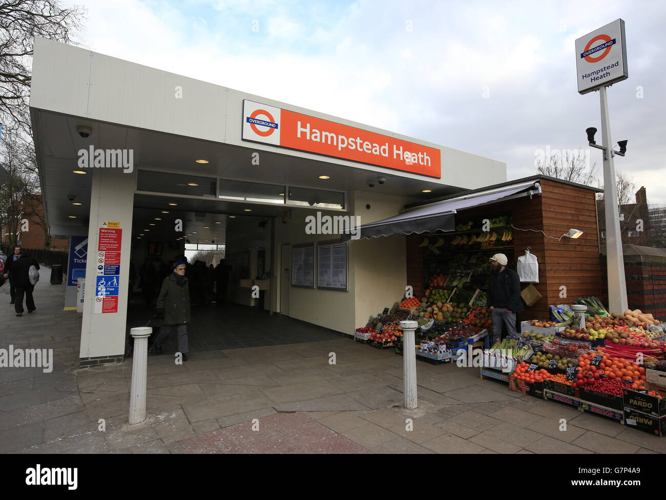 A general view of Hampstead Heath Overground Station, London Stock ...