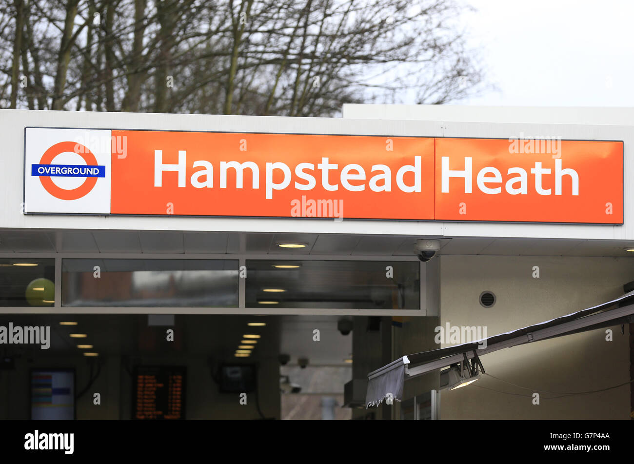 A general view of Hampstead Heath Overground Station, London Stock ...