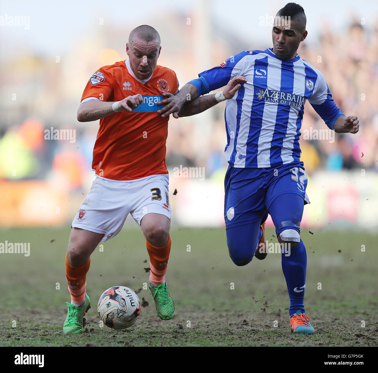 Blackpool's Jamie O'Hara and Sheffield Wednesday's Lewis McGugan Stock ...