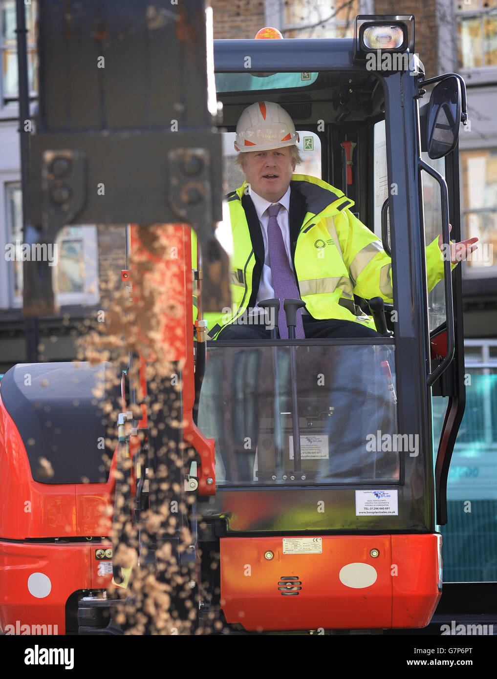 Mayor of London Boris Johnson during a visit to St George's Circus in ...