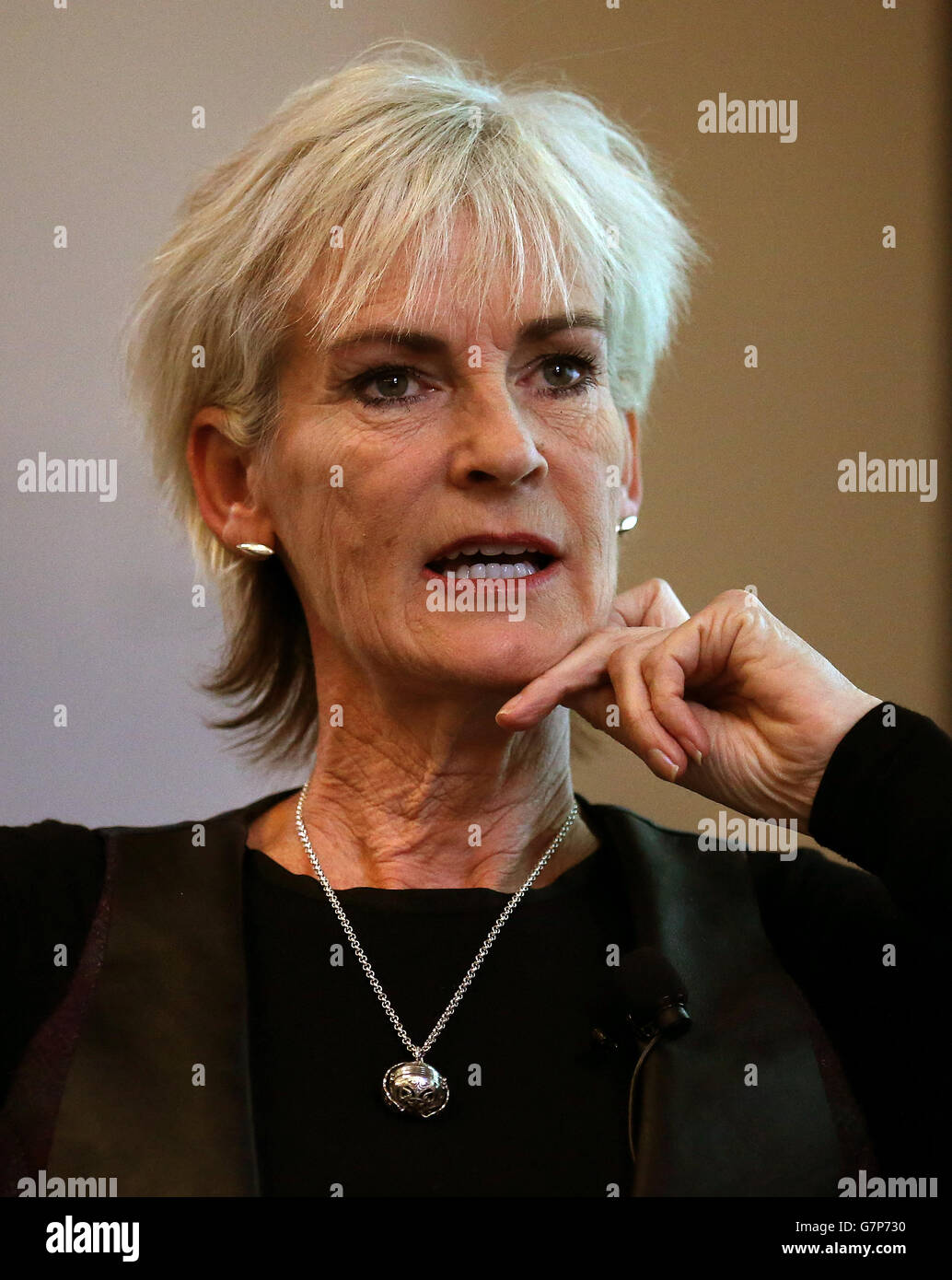 Judy Murray speaking at a Dundee Academy of Sport event, where she ...
