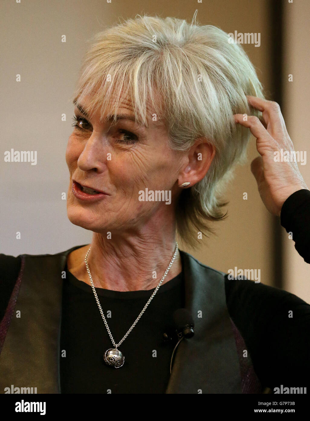 Judy Murray speaking at a Dundee Academy of Sport event, where she ...