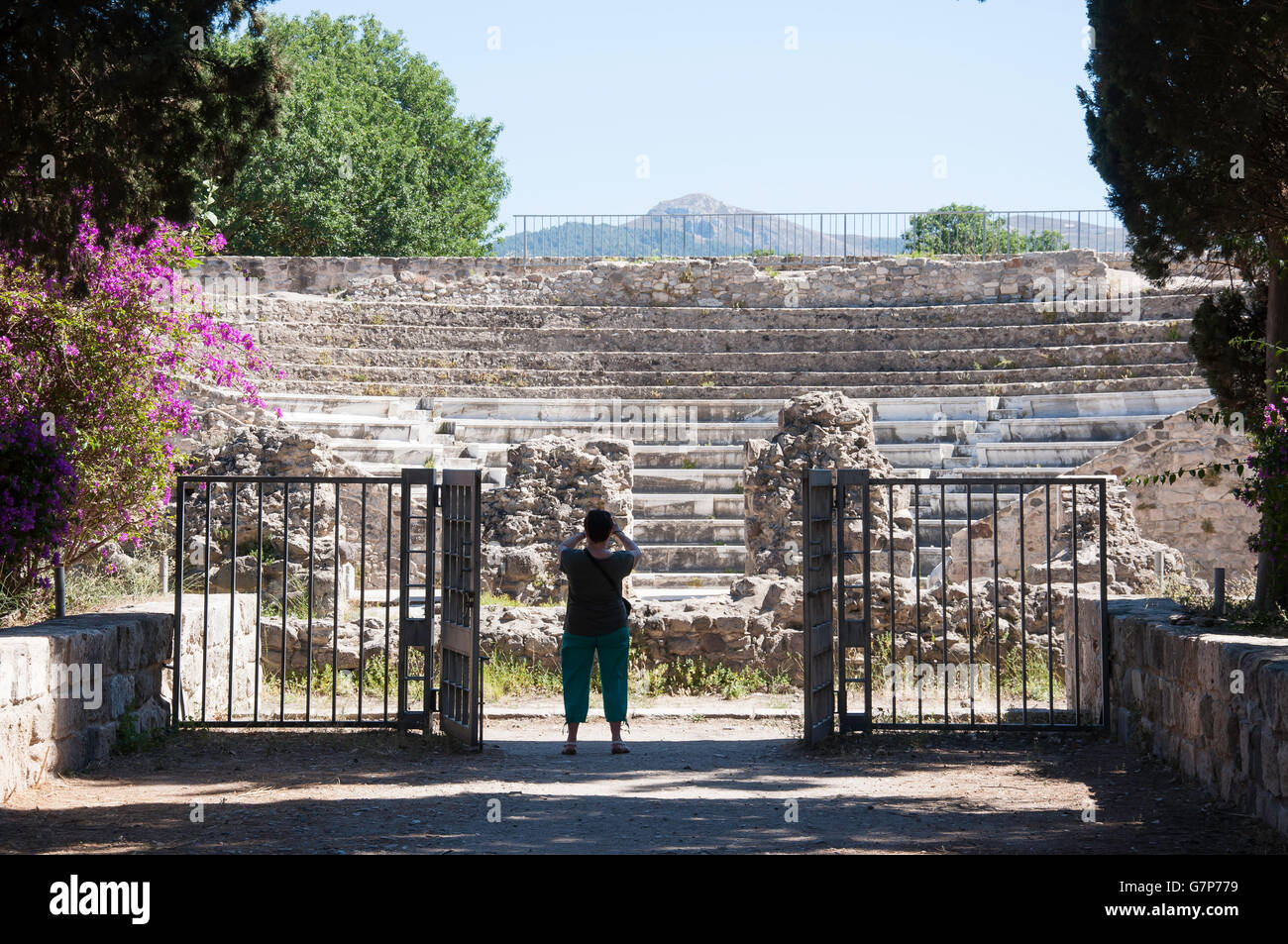 Entrance to Ancient Odeon, Kos Town, Kos (Cos), The Dodecanese, South ...