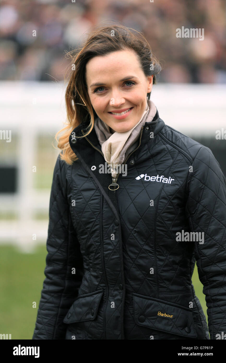 Victoria Pendleton on Ladies Day at Cheltenham Racecourse Stock Photo ...