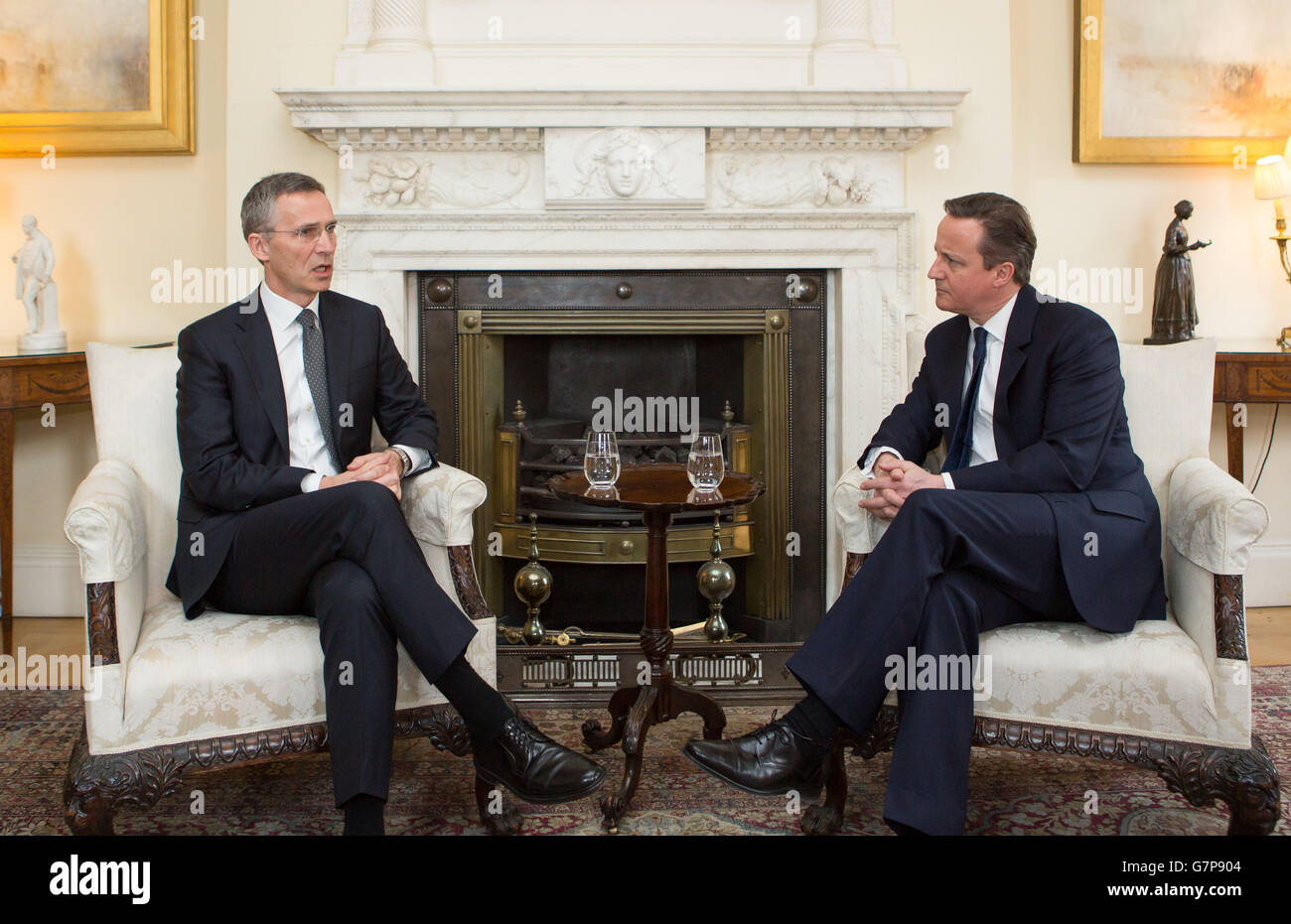Prime Minister David Cameron with Nato's Secretary General Jens ...