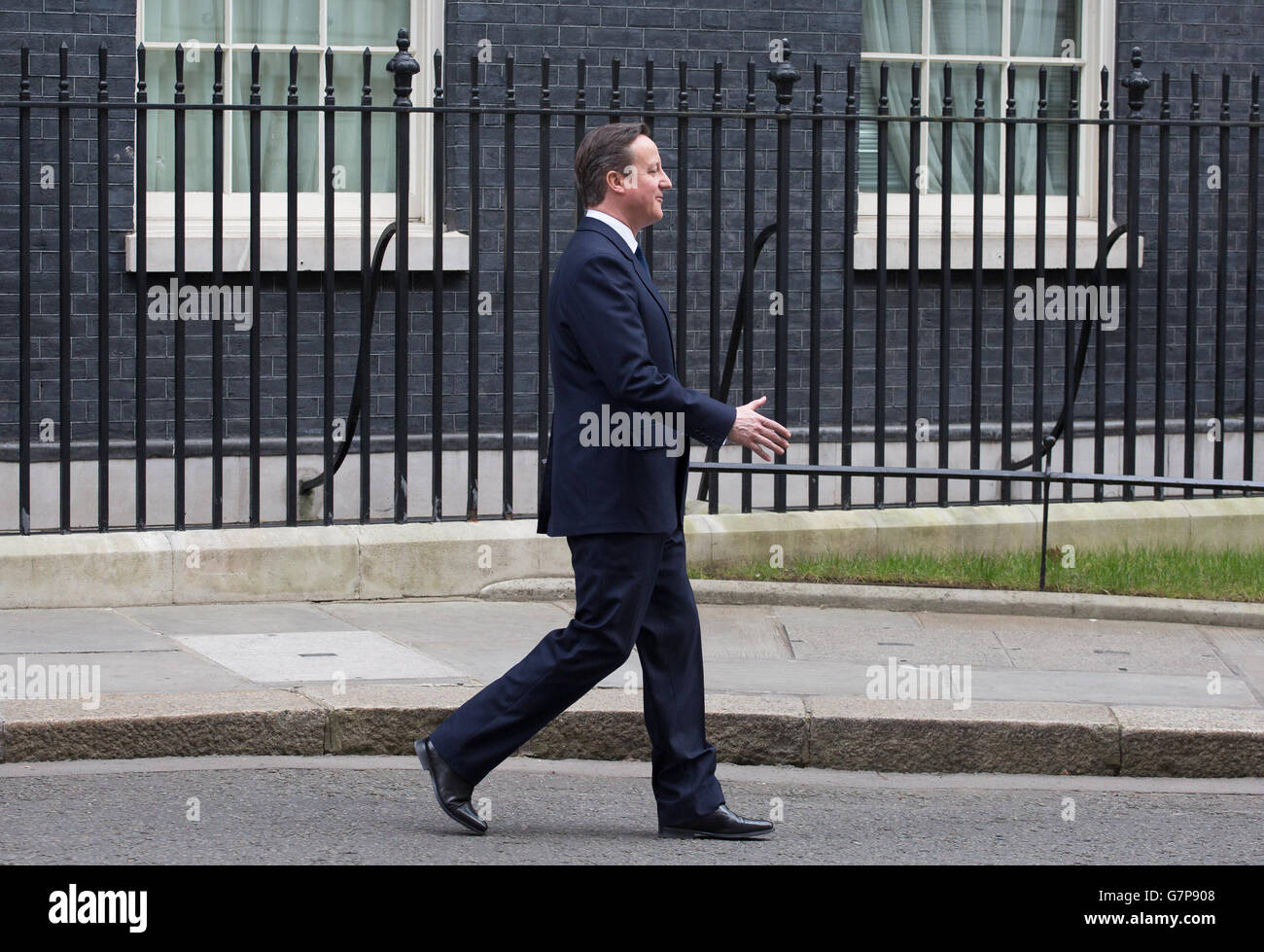 Prime Minister David Cameron greets the Nato's Secretary General Jens ...