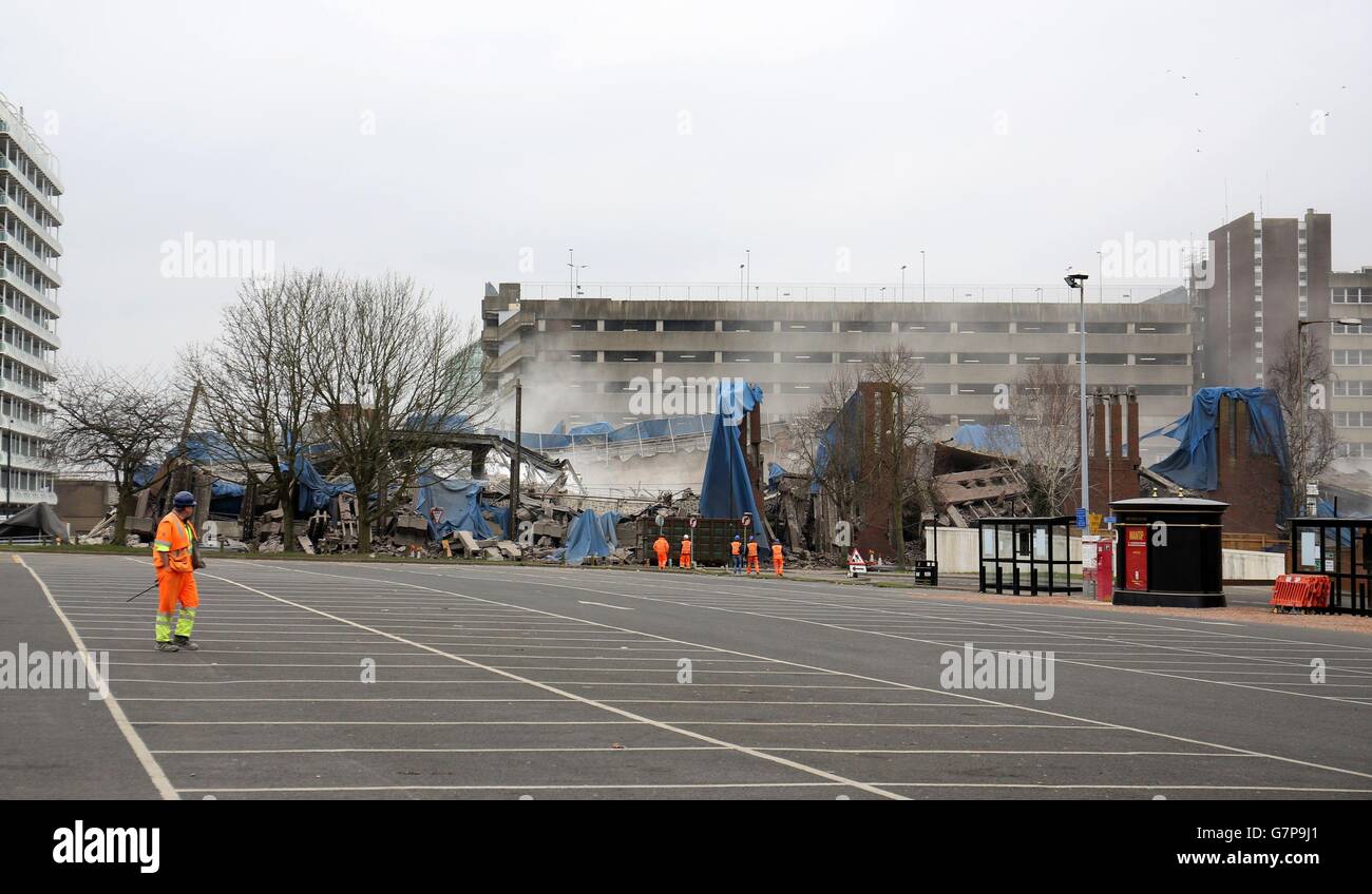 Bus station demolished Stock Photo - Alamy