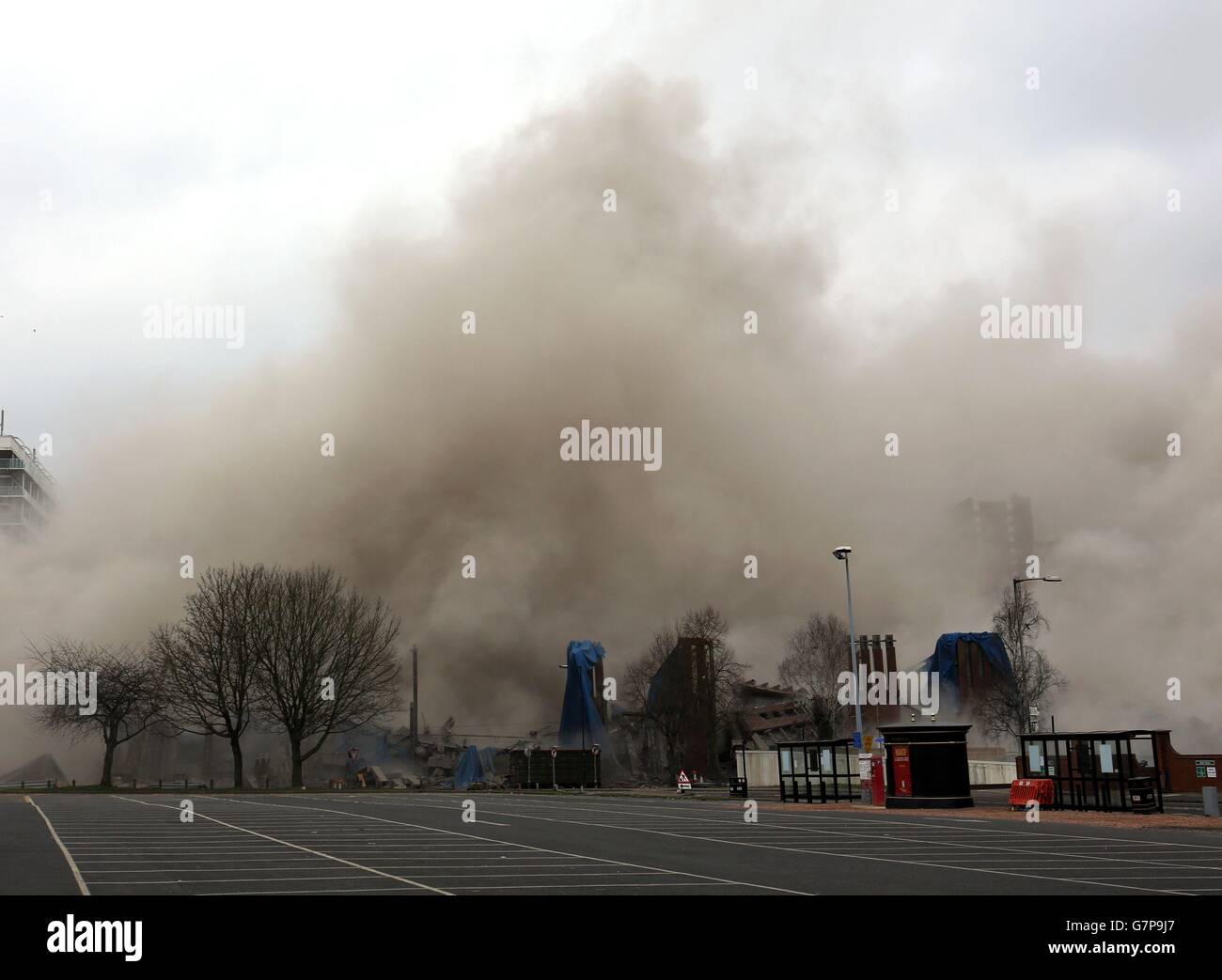 Bus station demolished Stock Photo - Alamy